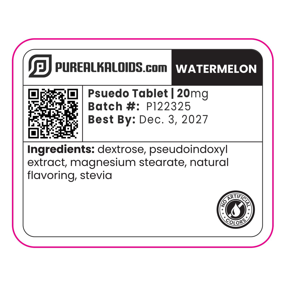 Psuedo Kratom Tablets Watermelon | Pure Alkaloids – Purealkaloids